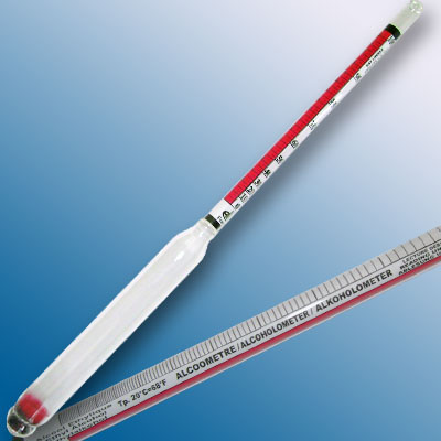 Short Alcometer. 0 -100% scale